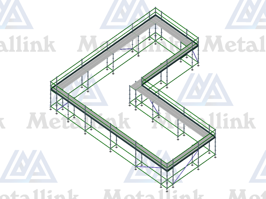 Scaffolding House Pack: 54m, 1-Level (L-Shaped), for Sale - Metallink